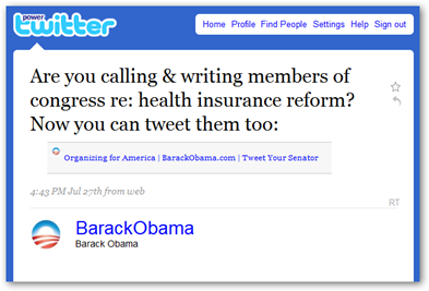 President Obama -Twitter your Congress member on Healthcare (insurance ...